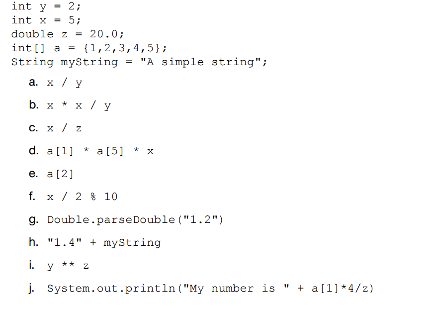 Solved Write the results to the following statements. If the | Chegg.com