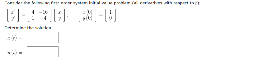 Solved Consider the following first-order system initial | Chegg.com
