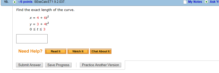 Solved Find the exact length of the curve. x = 4 + 6t^2 y = | Chegg.com