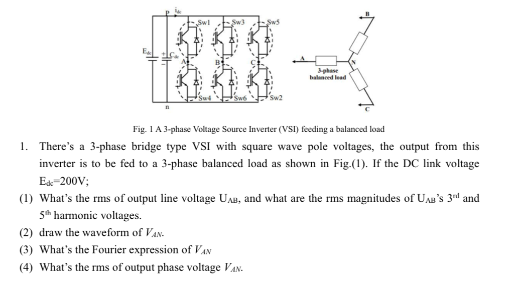 Solved Ed T T A 3-phase balanced load Fig. 1 A 3-phase | Chegg.com
