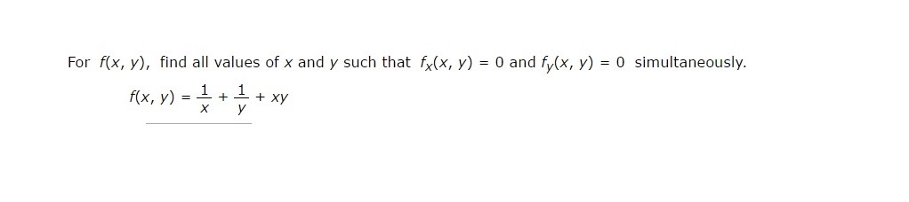 Solved For F X Y Find All Values Of X And Y Such That