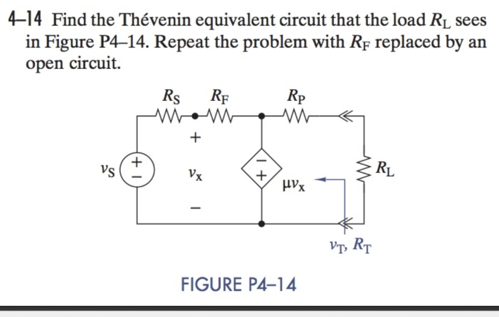 Solved 4-14 Find the Thévenin equivalent circuit that the | Chegg.com