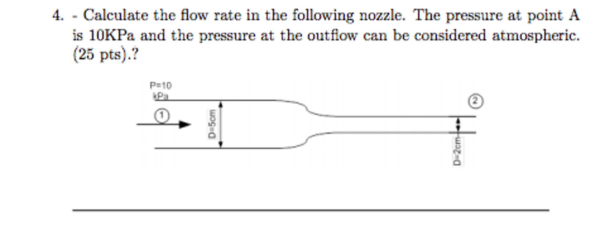 Solved Calculate the flow rate in the following nozzle. The | Chegg.com