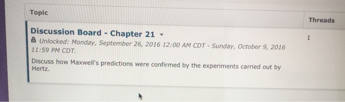 Solved Topic Discussion Board Chapter 21 Unlocked: Monday, | Chegg.com
