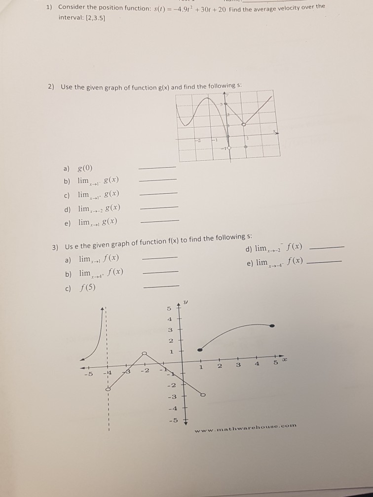 Solved Consider the position function: s(t) = -4.9t^2 +30t | Chegg.com