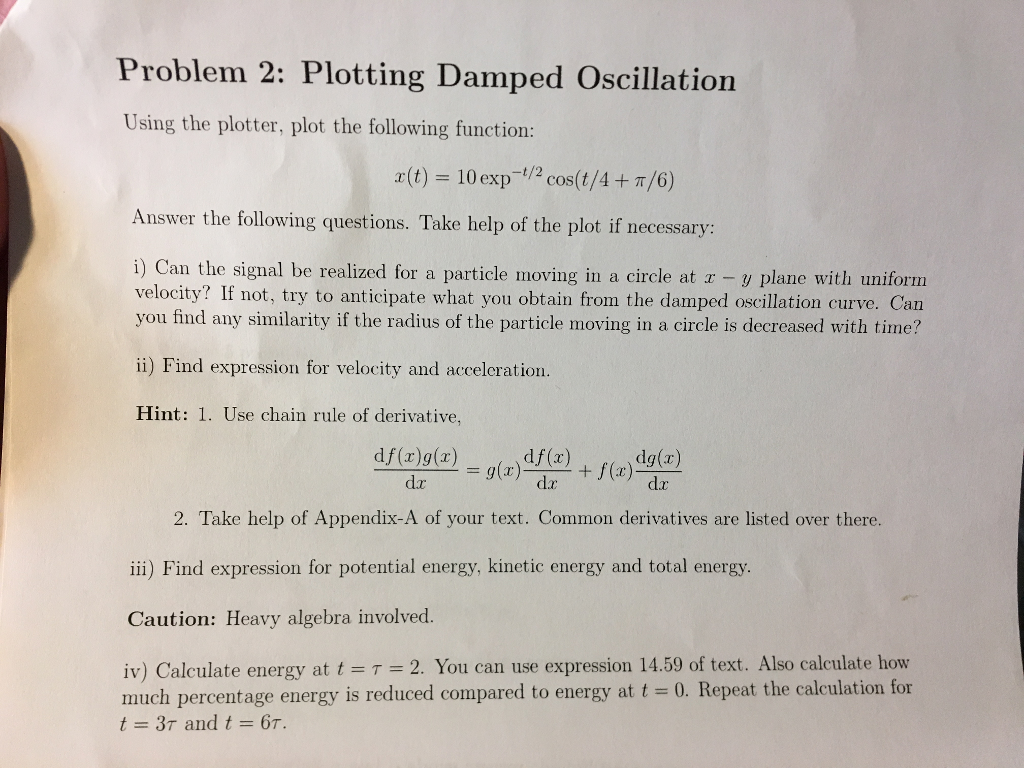 Solved Using the plotter, plot the following function: x(t) | Chegg.com