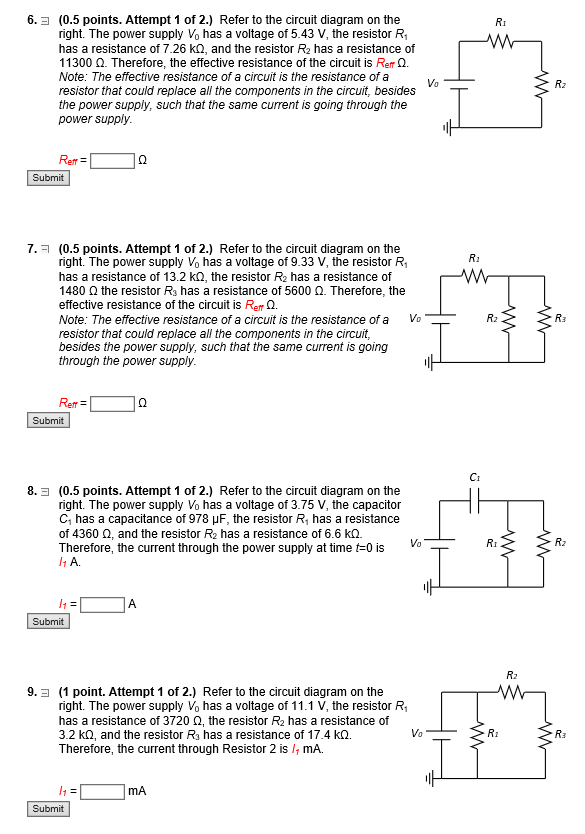 Solved Refer to the circuit diagram on the right. The power | Chegg.com