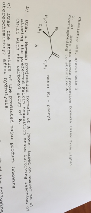 Solved Draw a Newman projection formula of A (note- based | Chegg.com