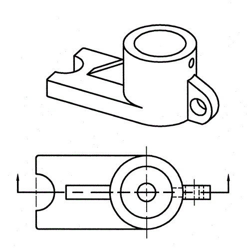Solved Draw full sectional view of the above drawing shown. | Chegg.com