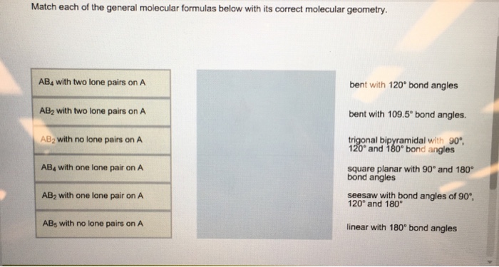 Solved Match each of the general molecular formulas below | Chegg.com