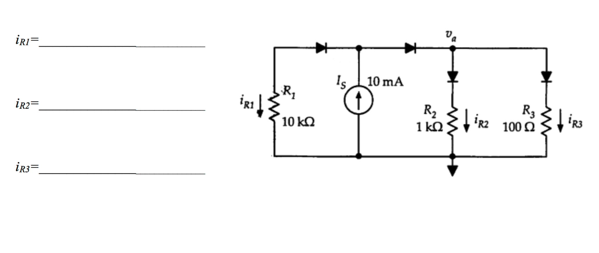 Solved Find the current flowing in each of the resistors in | Chegg.com