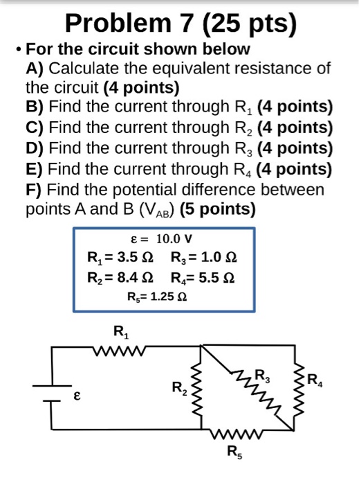 Solved Problem 7 (25 pts) For the circuit shown below A) | Chegg.com