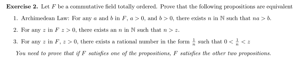 Solved Exercise 2 Let F Be A Commutative Field Totally