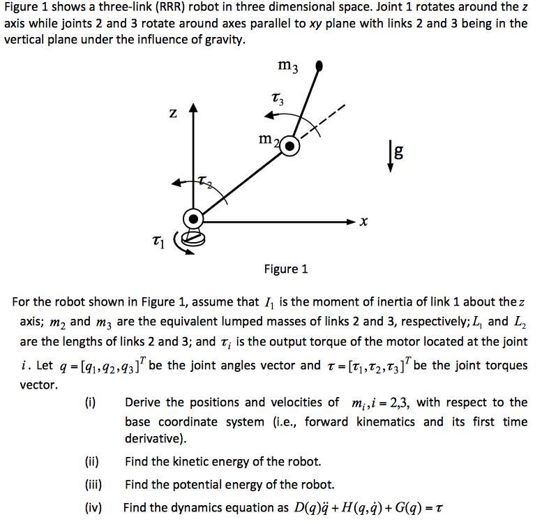 Figure 1 shows a three-link (RRR) robot in three | Chegg.com