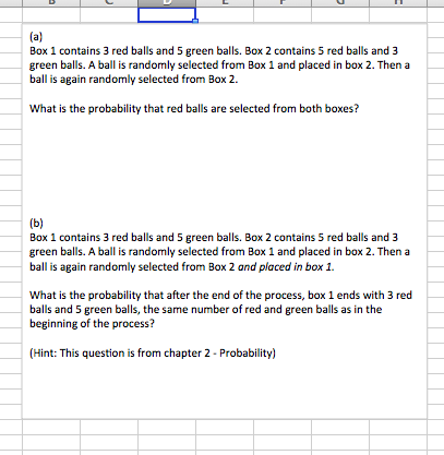 Solved Box 1 contains 3 red balls and 5 green balls. Box 2 | Chegg.com