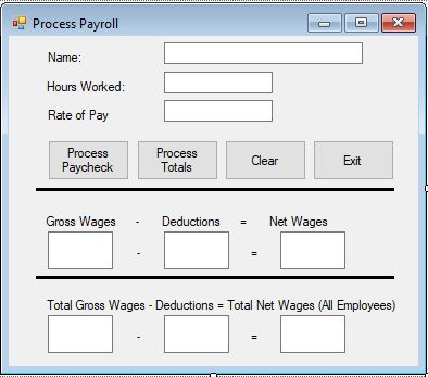 Process Payroll Name Hours Worked Rate of Pay Process | Chegg.com