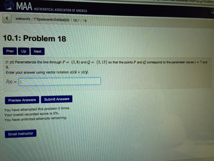 Solved parameterize the line through p= (3,8) and q= (5,15) | Chegg.com