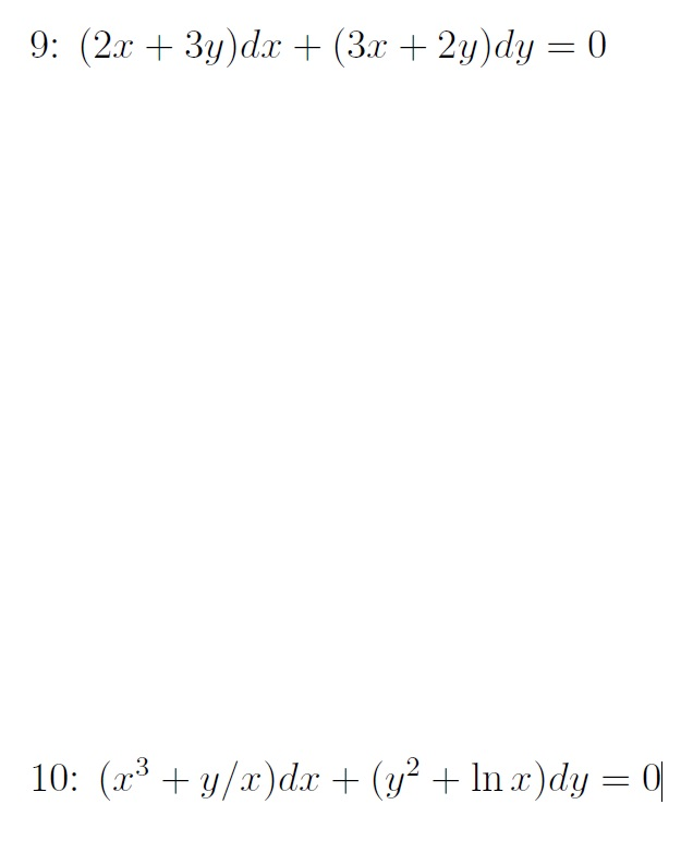 Solved Differential Equations: Elementary (First Order) show | Chegg.com