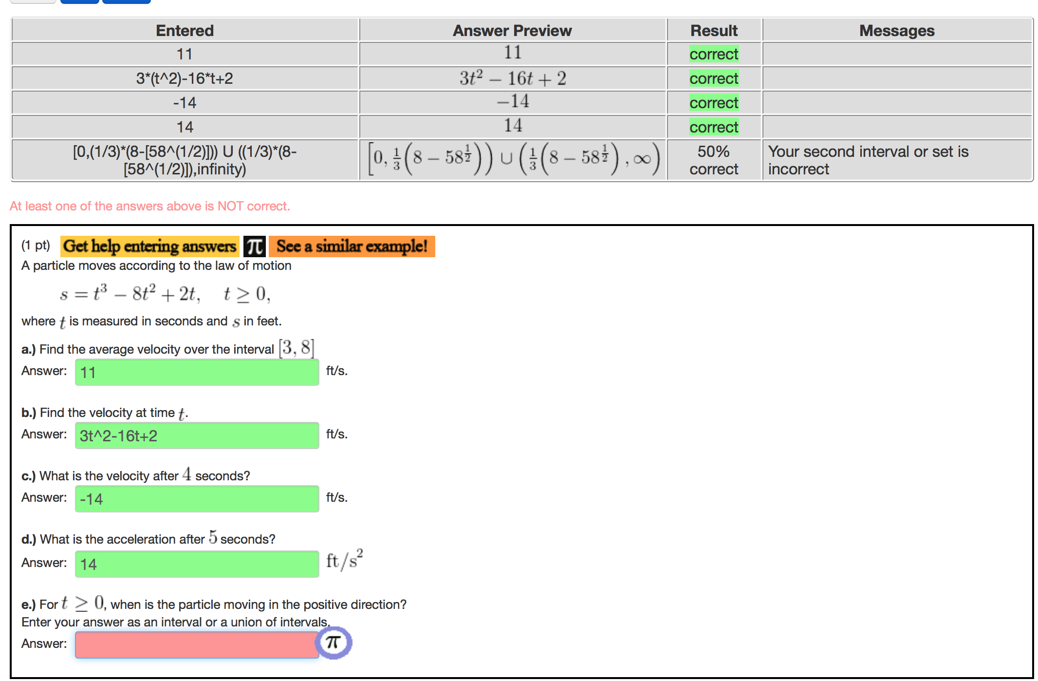 Solved [RATE OF CHANGE] when does particle moving in the | Chegg.com