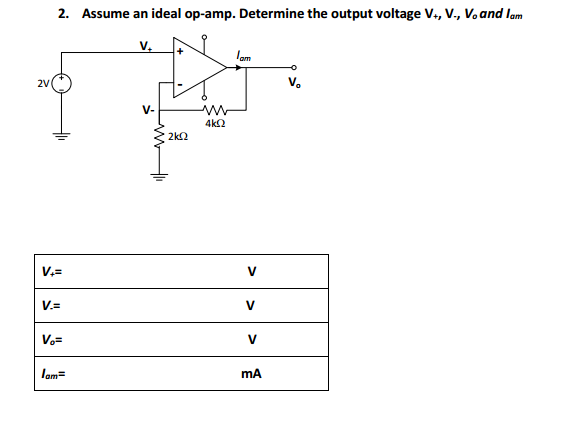 Solved Assume an ideal op-amp. Determine the output voltage | Chegg.com