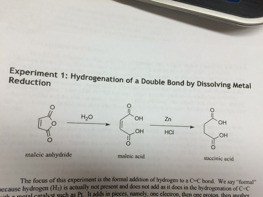 Solved Hydrogenation of a Double Bond by Dissolving Metal | Chegg.com