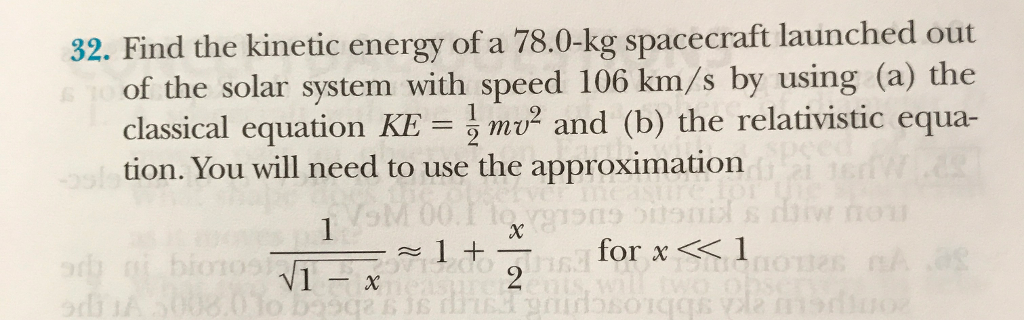 Solved 82. Find the kinetic energy of a 78.0-kg spacecraft | Chegg.com