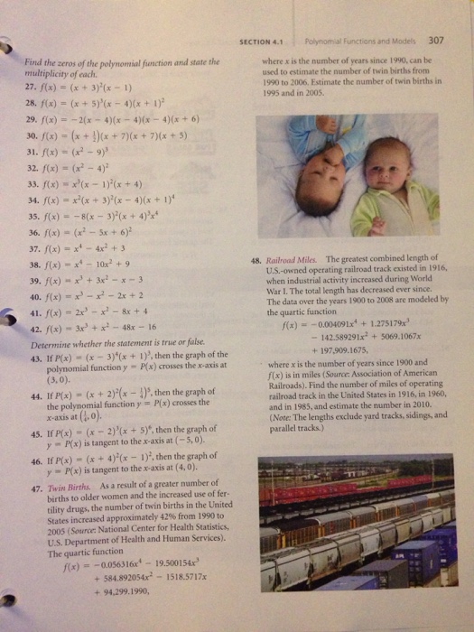 Solved 306 CHAPTER 4 Palynomial Functions and Rational | Chegg.com