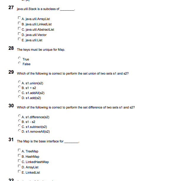 Solved Java Util Stack Is A Subclass Of A