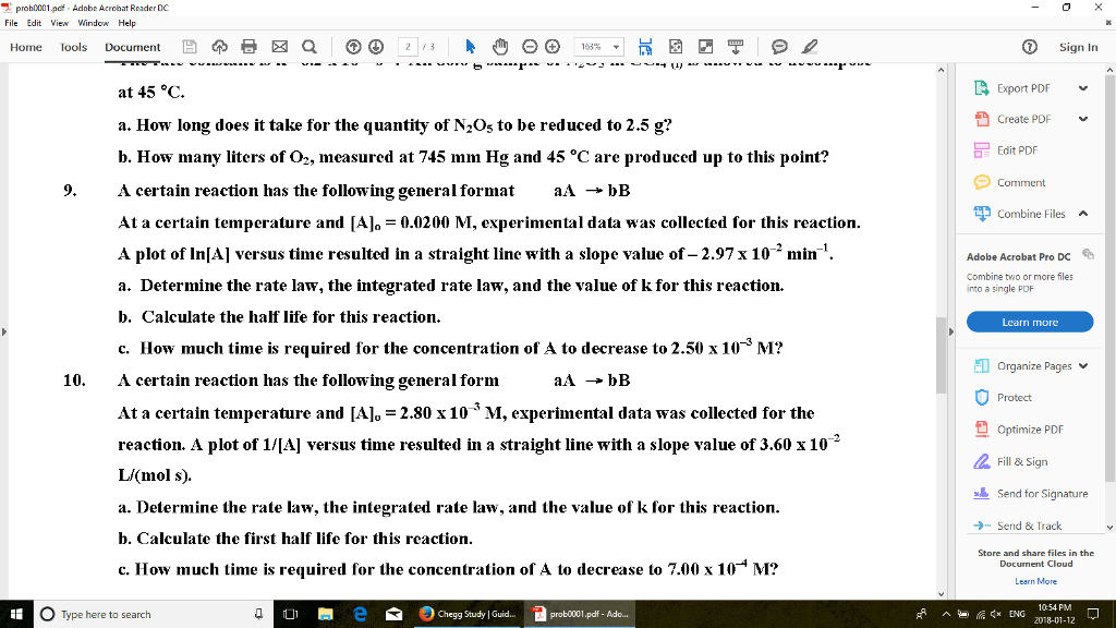 Solved prob0001pdf Adobe Acrobat Reader DC File Edit View | Chegg.com