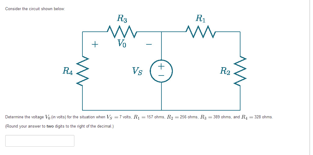 Solved Consider the circuit shown below: Determine the | Chegg.com