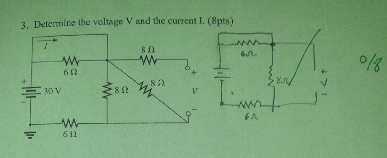 Solved Determine The Voltage V And The Current I