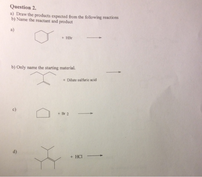 Solved Draw the products expected from the following | Chegg.com