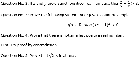 Solved Question No.2: lf x and y are distinct, positive, | Chegg.com