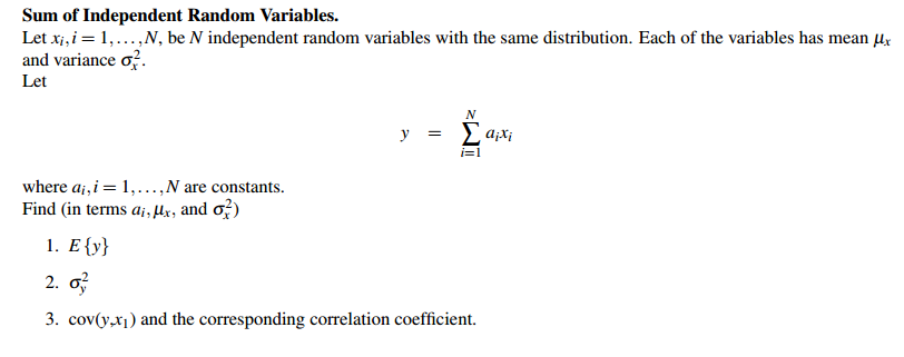 Solved Sum Of Independent Random Variables Let Xi I 1