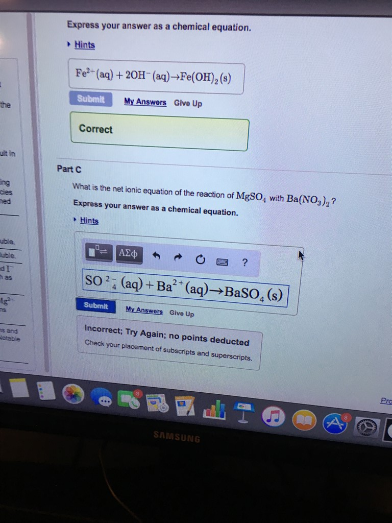 Solved Express your answer as a chemical equation. Hints | Chegg.com