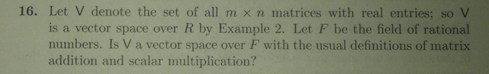 Solved Let V denote the set of all m Times n matrices with | Chegg.com