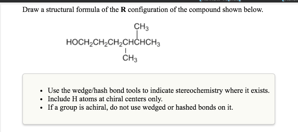 Solved Draw a structural formula of the R configuration of | Chegg.com