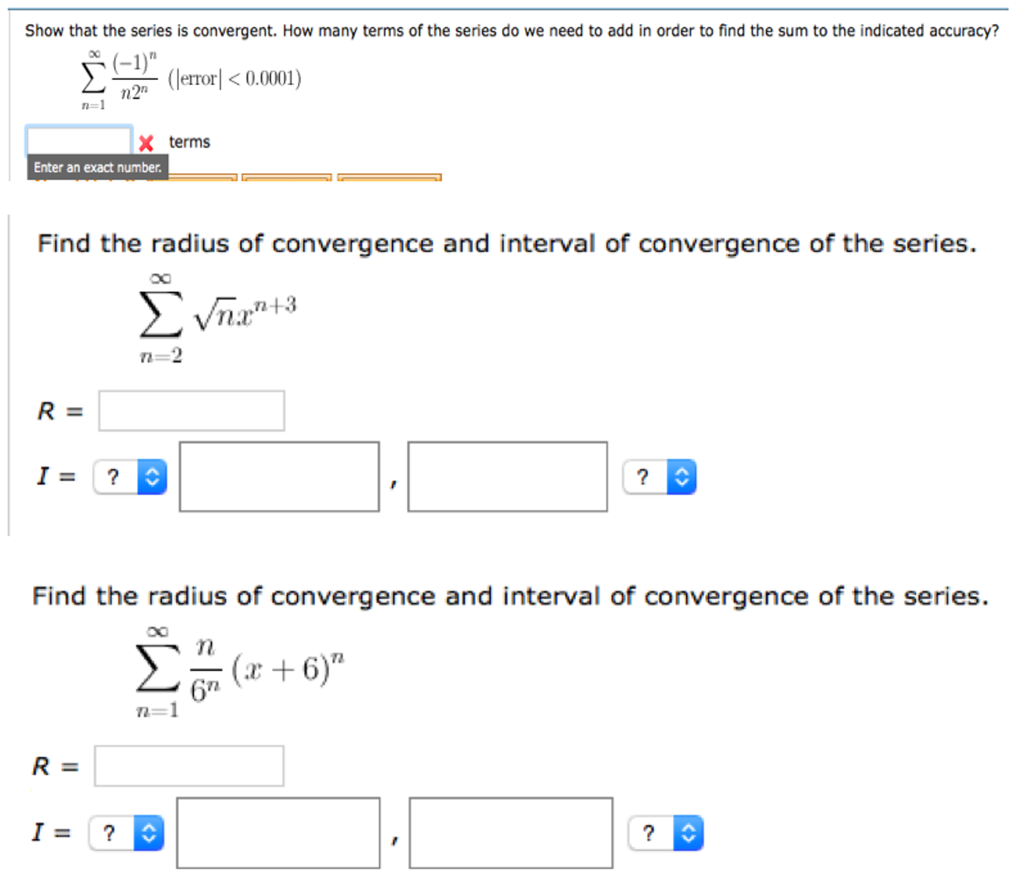 Solved Show that the series is convergent. How many terms of | Chegg.com