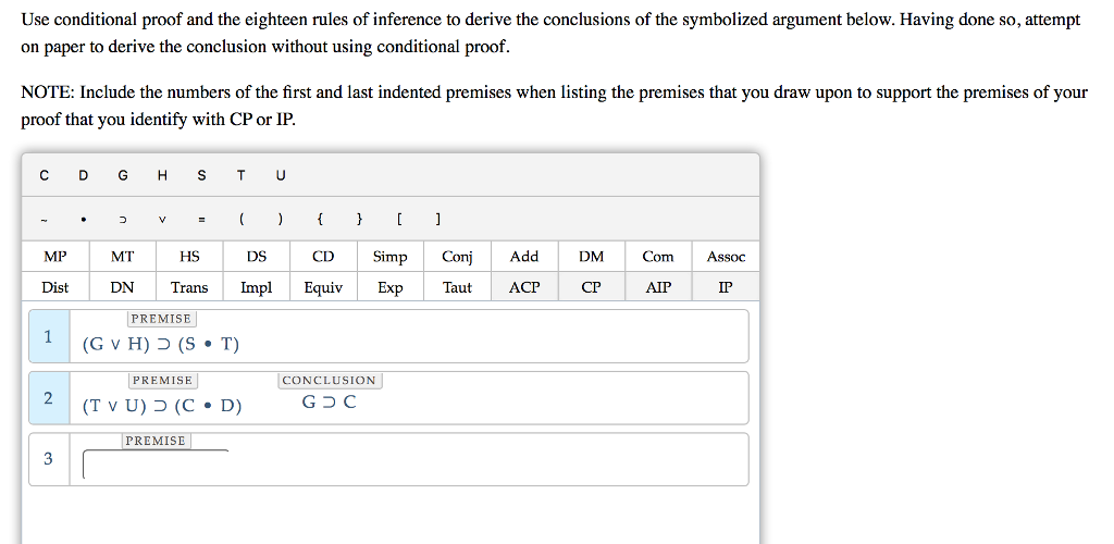 Solved Use conditional proof and the eighteen rules of | Chegg.com