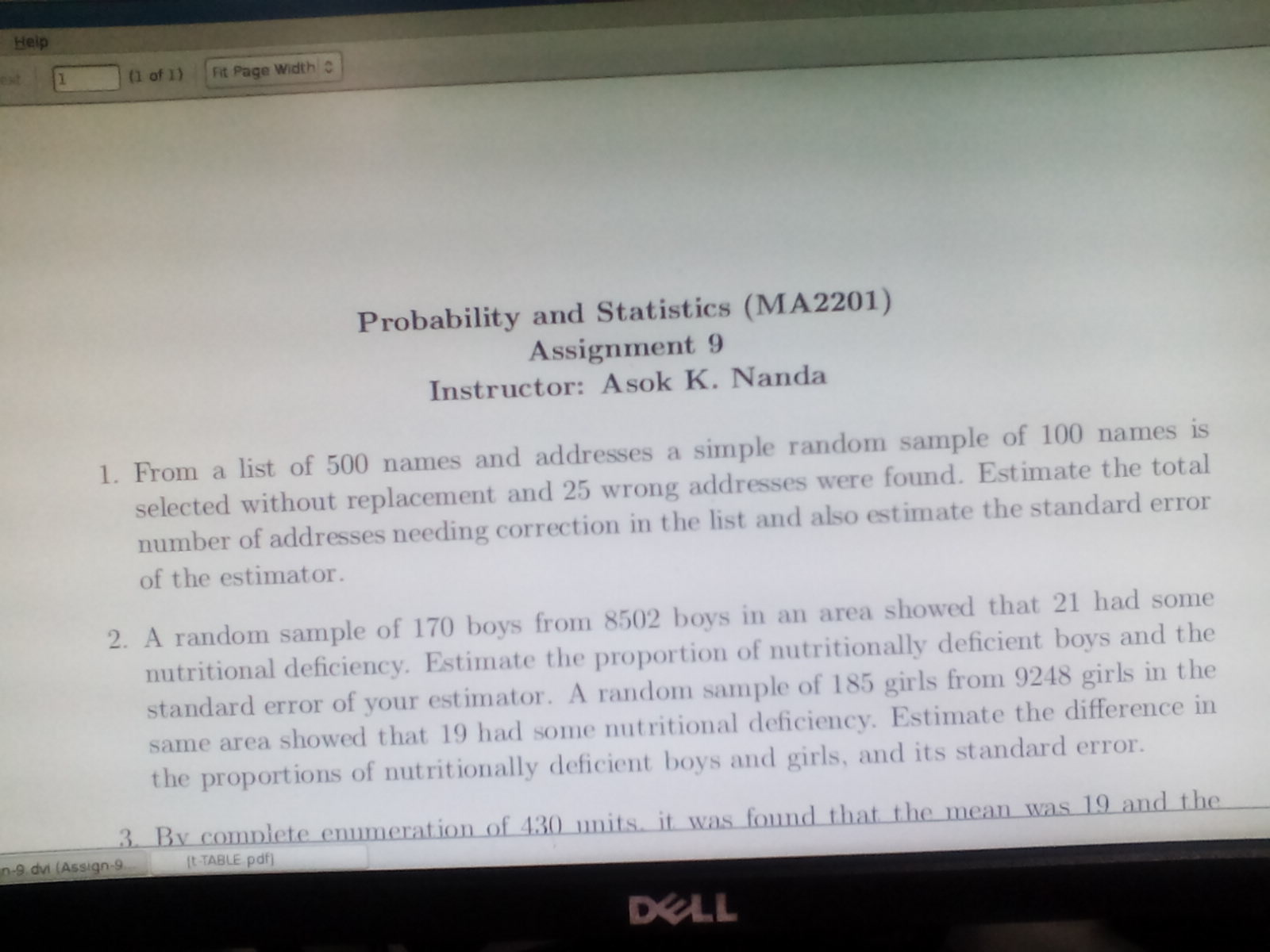 Solved From a list of 500 names and addresses a simple | Chegg.com