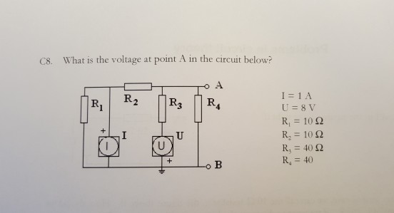 Solved Cs. What is the voltage at point A in the circuit | Chegg.com