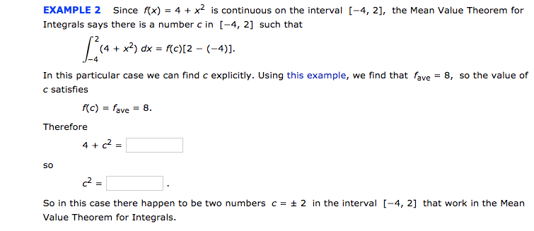 Solved EXAMPLE 2 Since rx) = 4 + x2 is continuous on the | Chegg.com