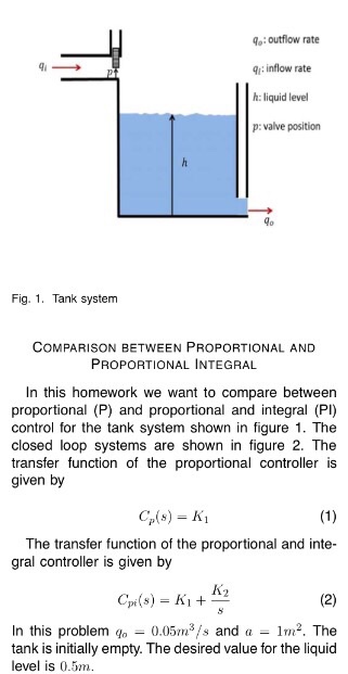 Solved :outflow rate qi: inflow rate h: liquid level p: | Chegg.com