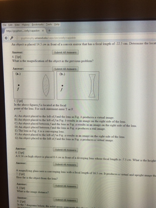Solved An object is placed 14.5 cm in fromt of a convex | Chegg.com