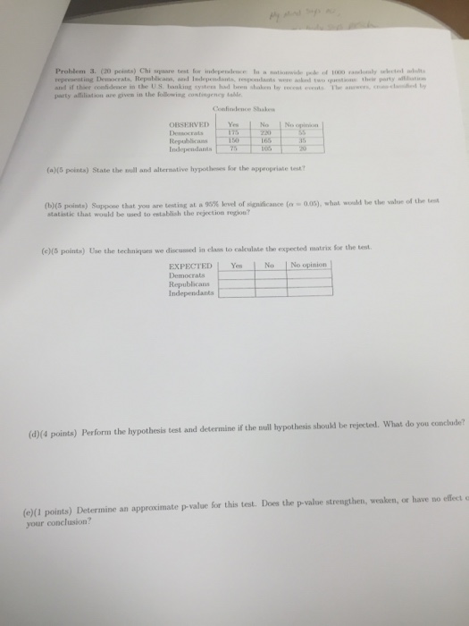 State the null and alternative hypothesis for the | Chegg.com