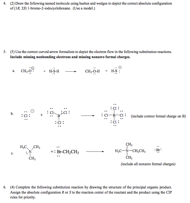 Solved 4. (2) Draw the following named molecule using hashes | Chegg.com