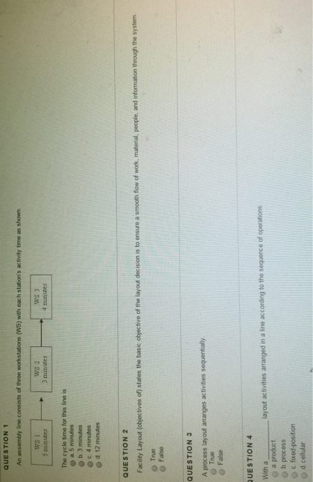 Solved QUESTION 1 An assembly line consists of three | Chegg.com