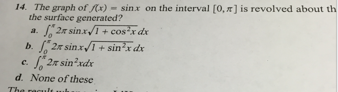 Solved The graph of f(x) sinx on the interval [0, pi] is | Chegg.com