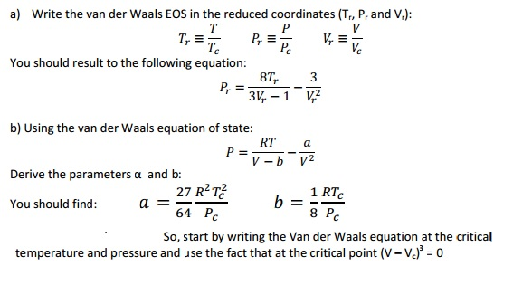 Van Der Waals Equation