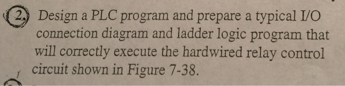 Solved 2 Design a PLC program and prepare a typical I/O | Chegg.com